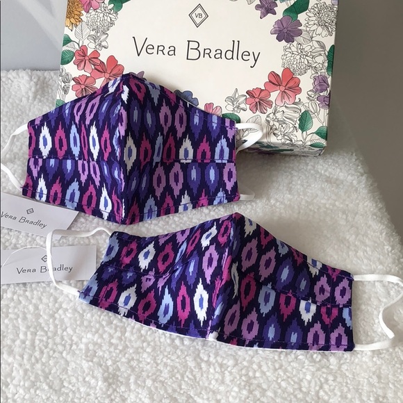 Vera Bradley | Accessories | 2 Vera Bradley Face Masks Set In Lilac ...